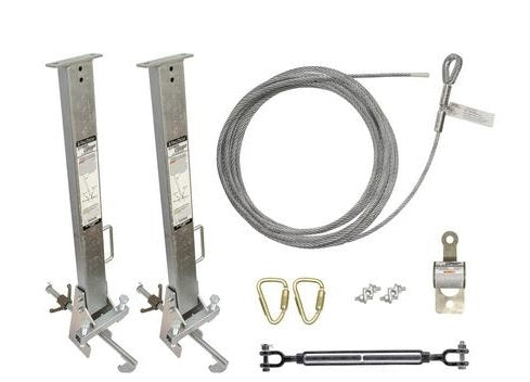Falltech 6036024 Temporary Cable HLL System with Stanchions for 4" to ...